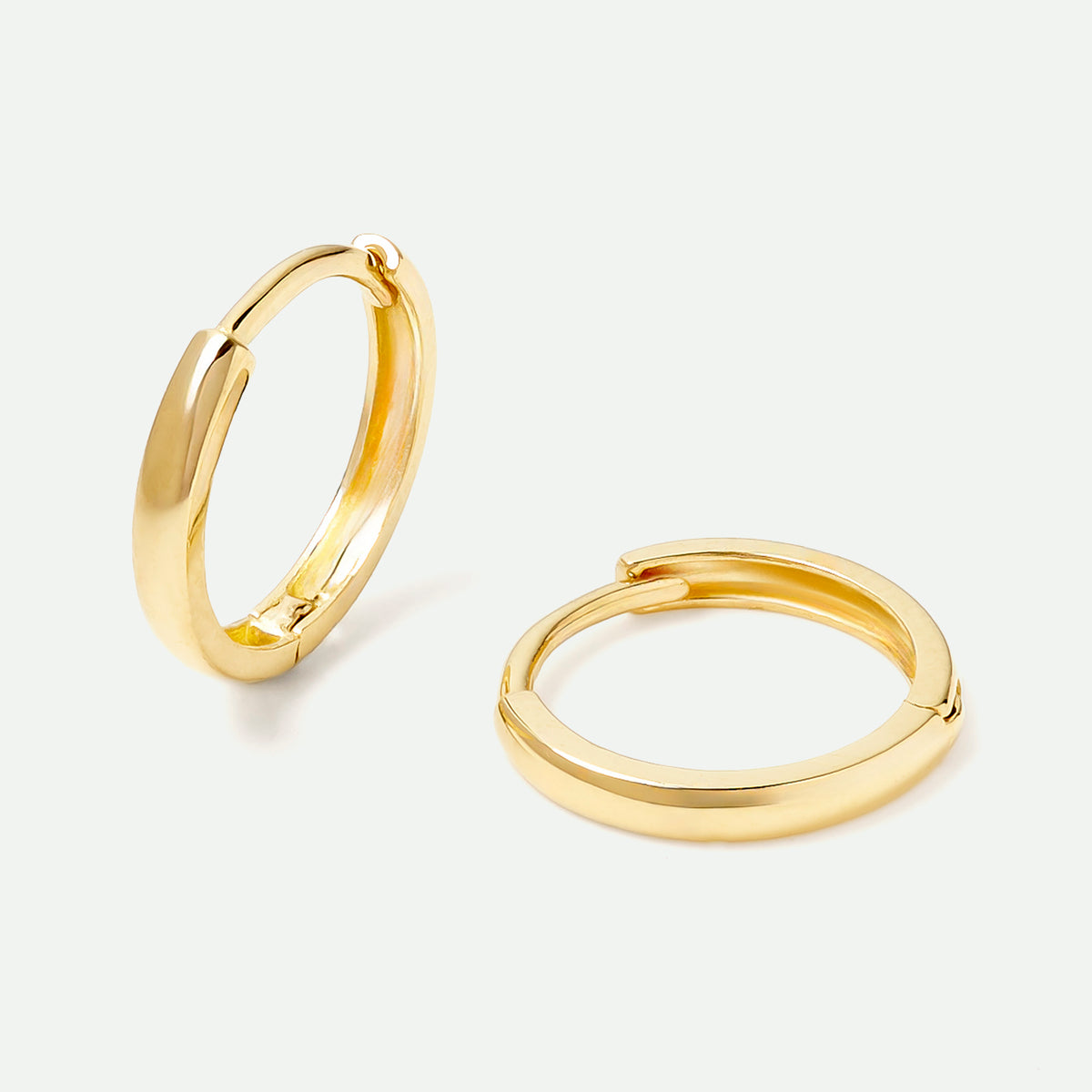 9ct Gold Classic Slim Huggie Hoop Earrings — Created Brilliance