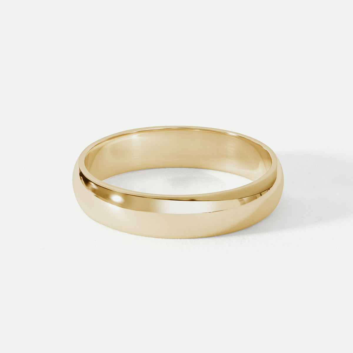 Riley | 18ct Yellow Gold 4mm Heavy D Shape Wedding Ring — Created ...
